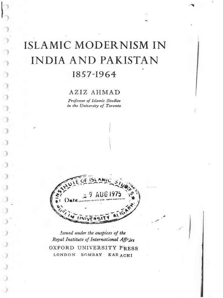 Islamic Modernism in India and Pakistan 1857-1964 | PDF | Mughal Empire ...