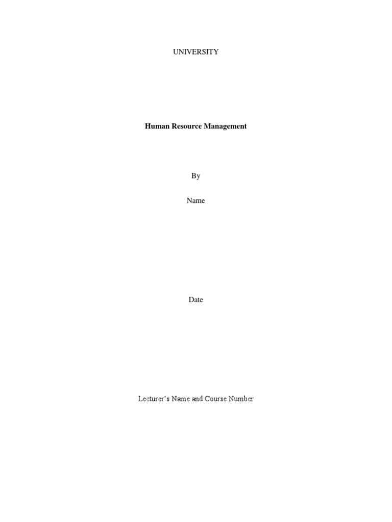 University: Human Resource Management | PDF | Competitive Advantage ...