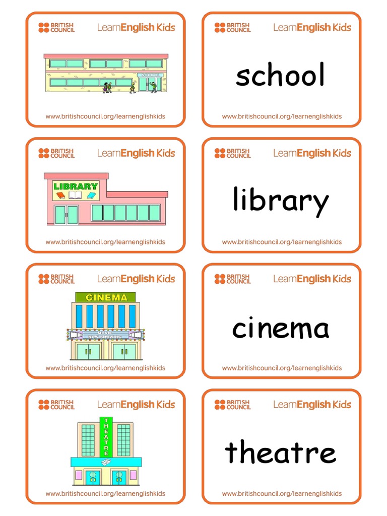 Flashcards Places in A Town PDF | PDF