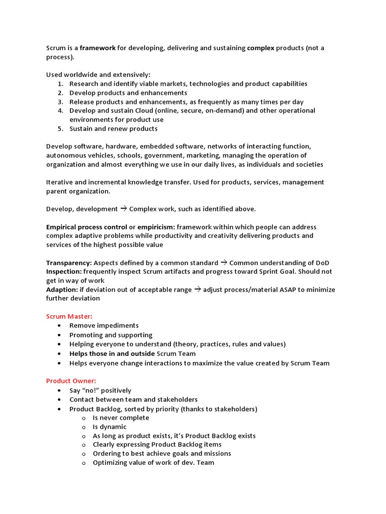 Scrum Personal Guide | PDF | Scrum (Software Development) | Production ...