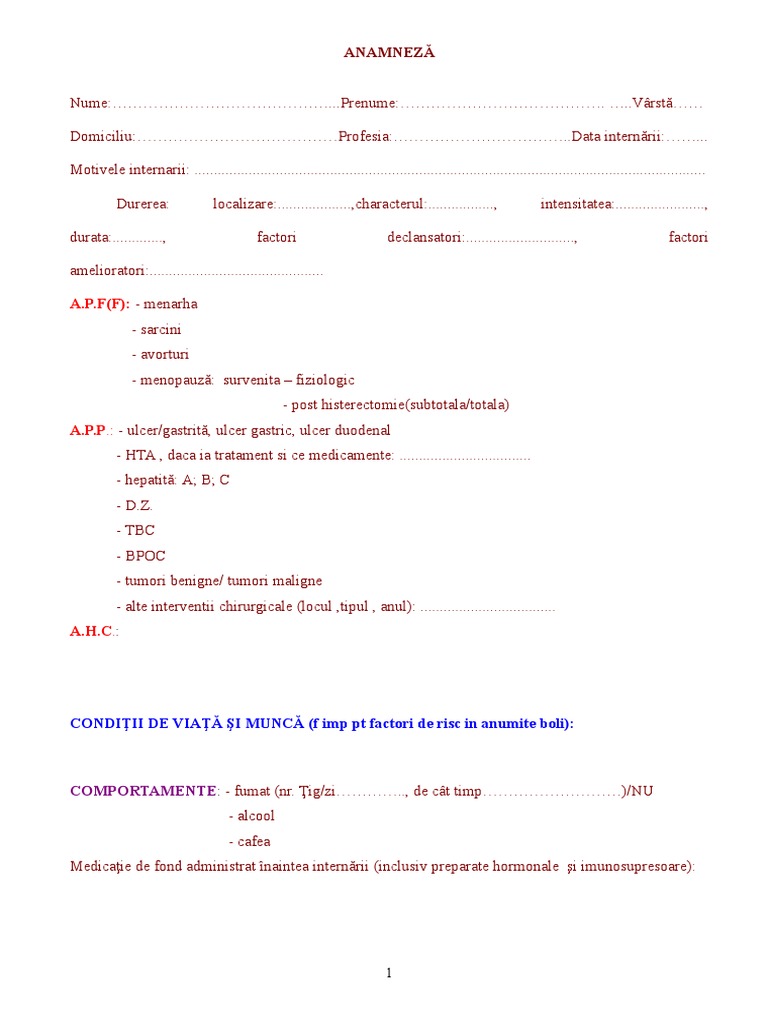 Anamneza Ex Clinic Model | PDF