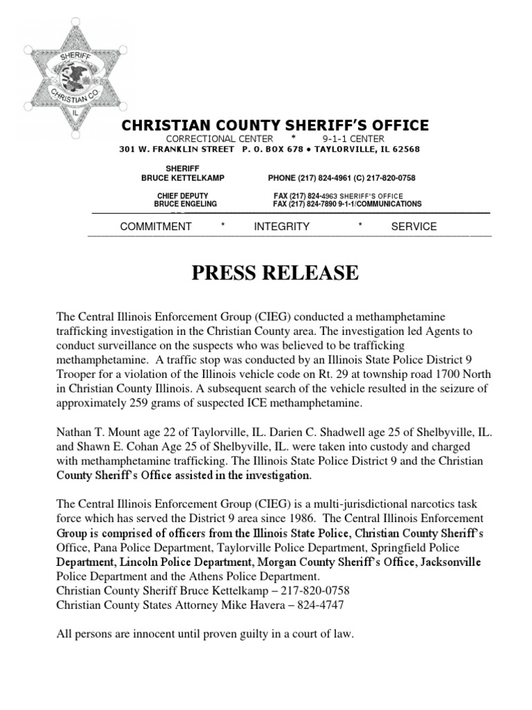 Christian County Meth Arrest | PDF