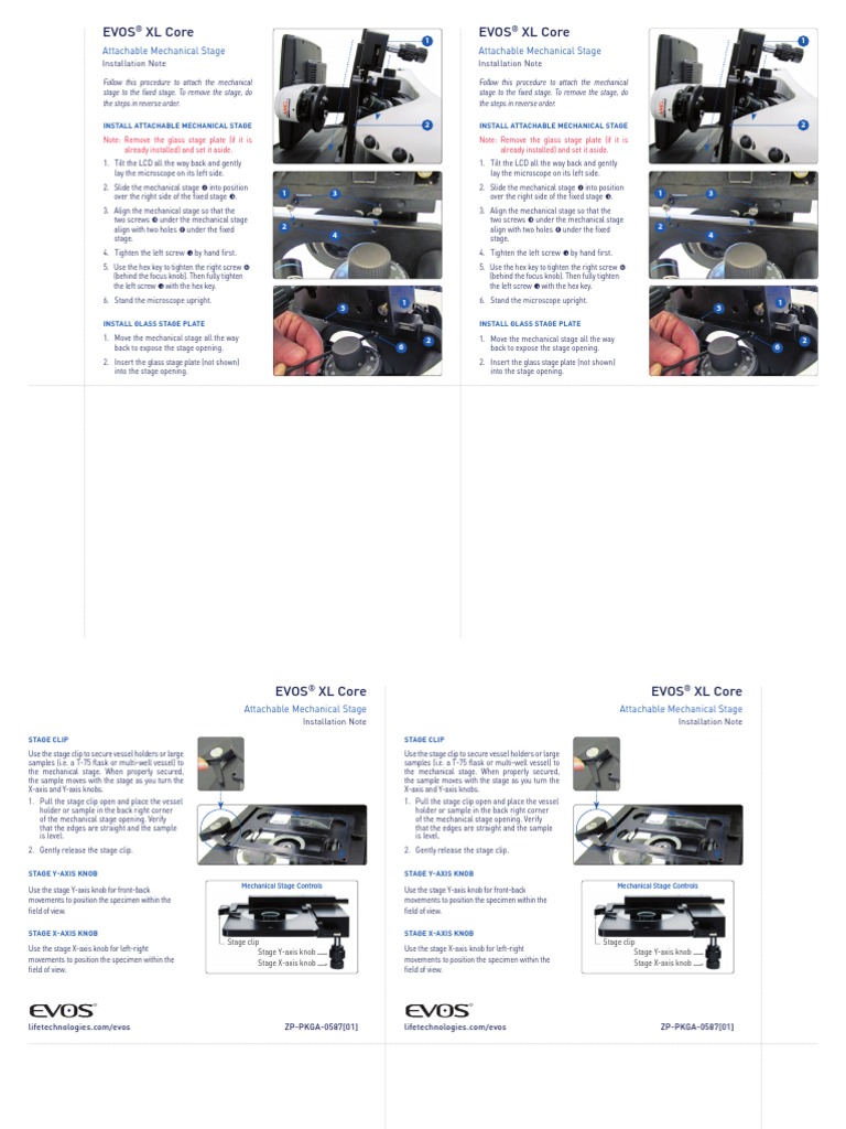 Evos XL Core Evos XL Core: Attachable Mechanical Stage Attachable ...