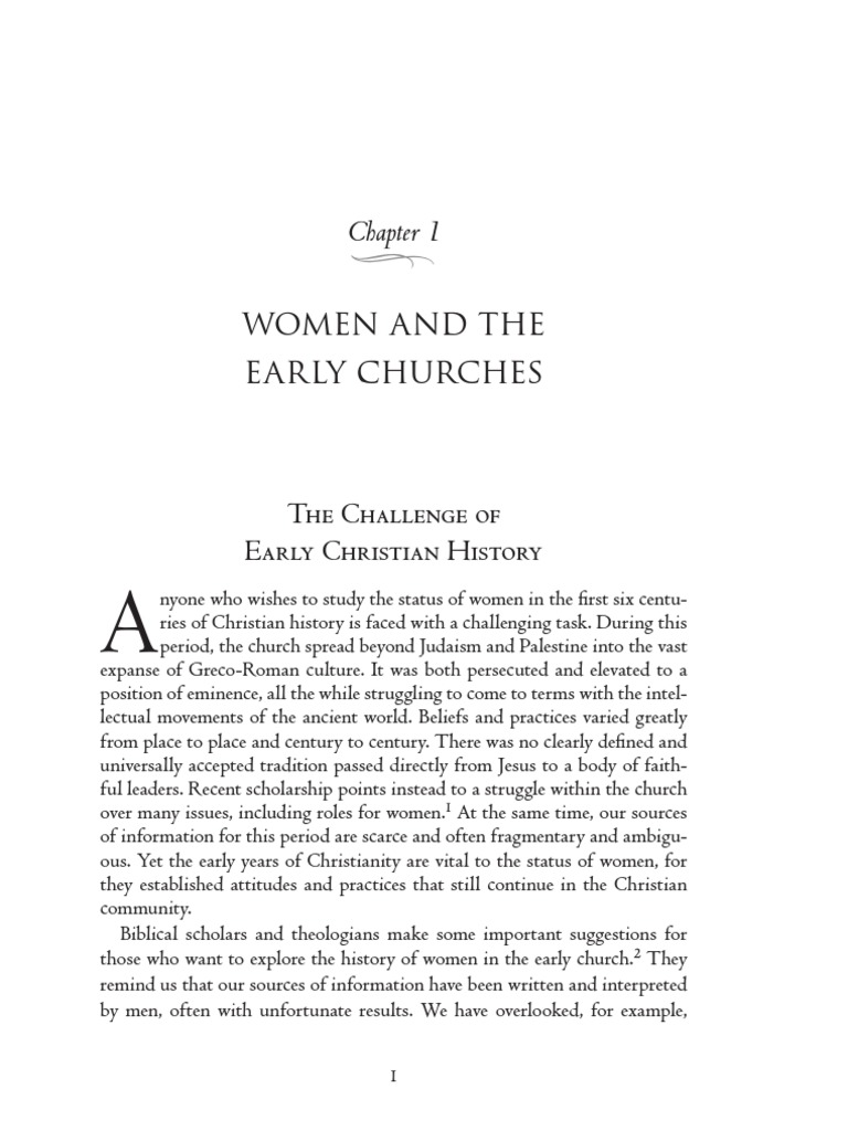 Women in The Early Church | PDF | Early Christianity | Paul The Apostle