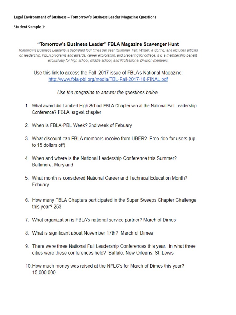 Law Fbla Magazine 1 | PDF