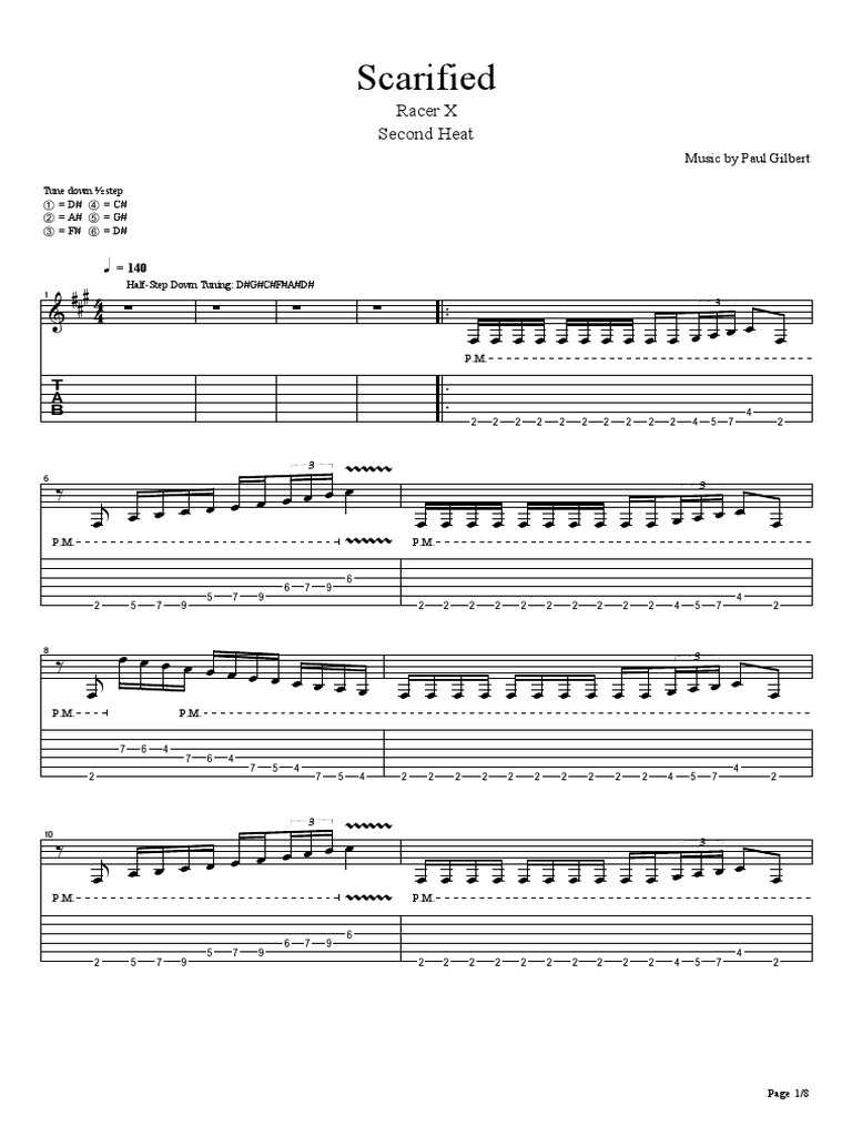 Paul Gilbert - Scarified | PDF | Guitar Family Instruments | Guitars