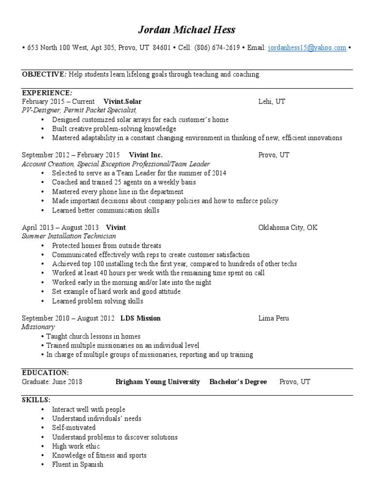 Resume 4 B | PDF | Career & Growth