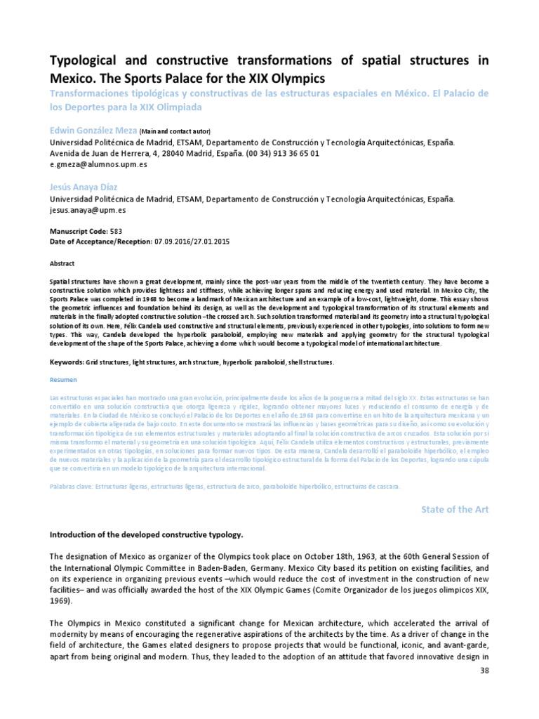 Typological and Constructive Transformations of Spatial Structures in ...