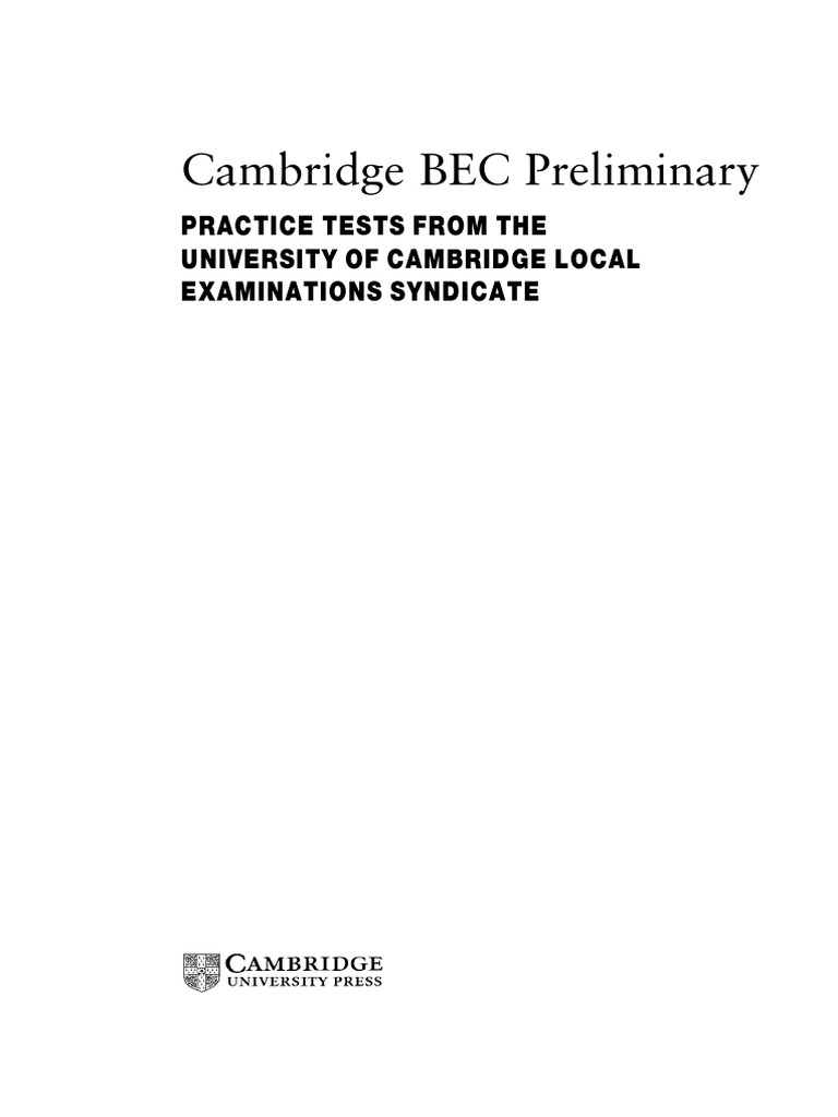 Practice Tests From The University of Cambridge Local Examinations ...