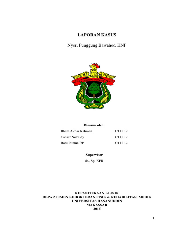 Low Back Pain Et Causa HNP | PDF