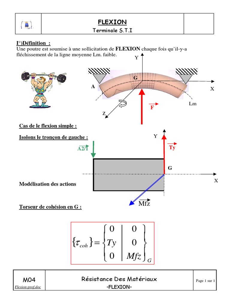 Flexion PDF | PDF | Flexion (matériau) | Résistance des matériaux