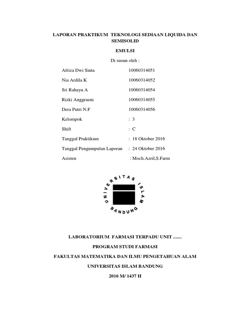 Laporan Emulsi | PDF