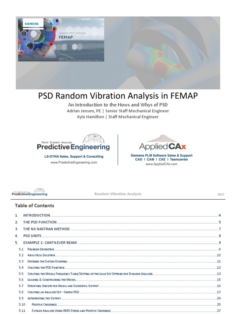 PSD Random Vibration Tutorial For Femap and NX Nastran 2 | PDF ...