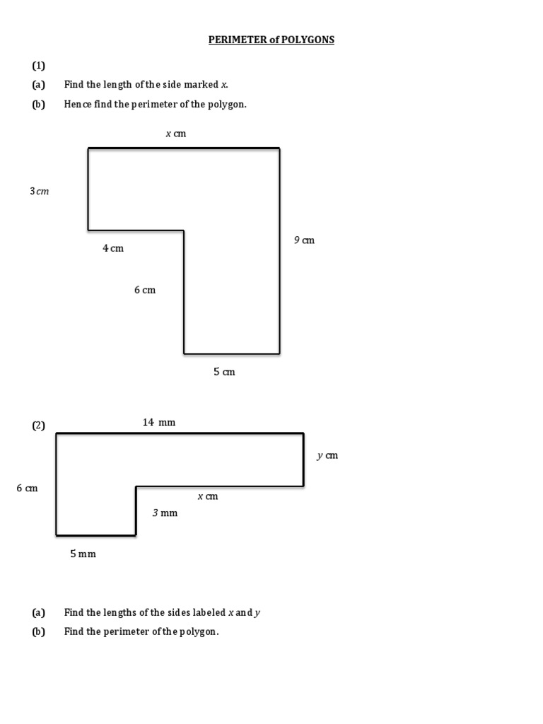 (A) Find The Length of The Side Marked X. (B) Hence Find The Perimeter ...
