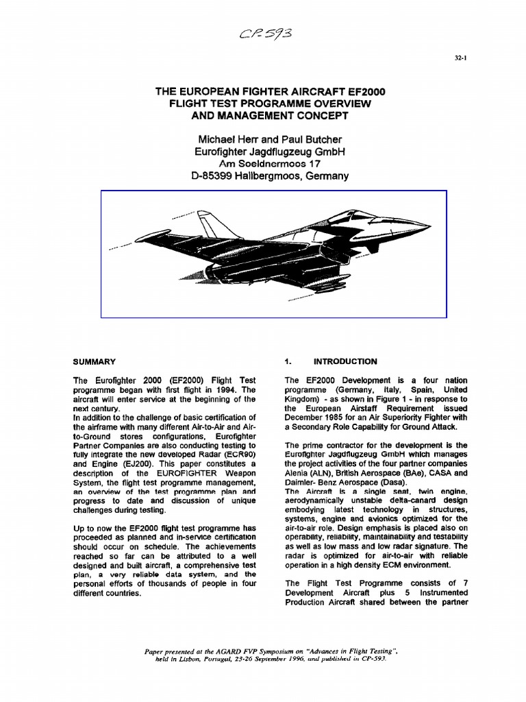 Ef 2000 Testing | PDF | Flight Test | Avionics