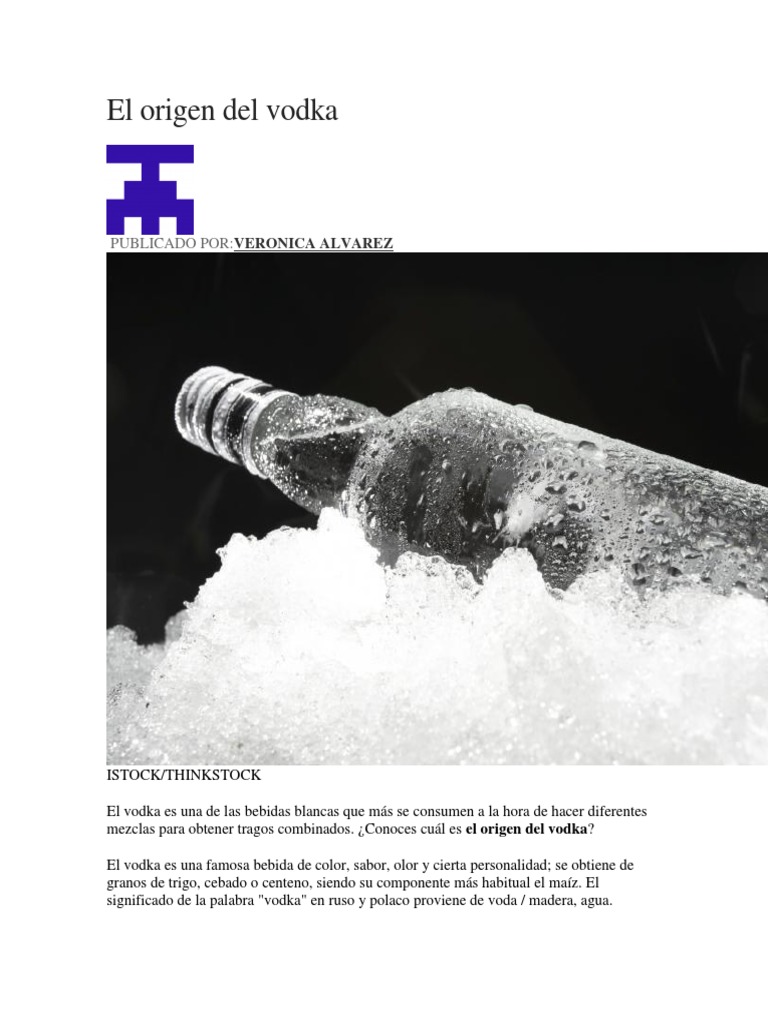 El Origen Del Vodka | PDF | Ginebra | Vodka