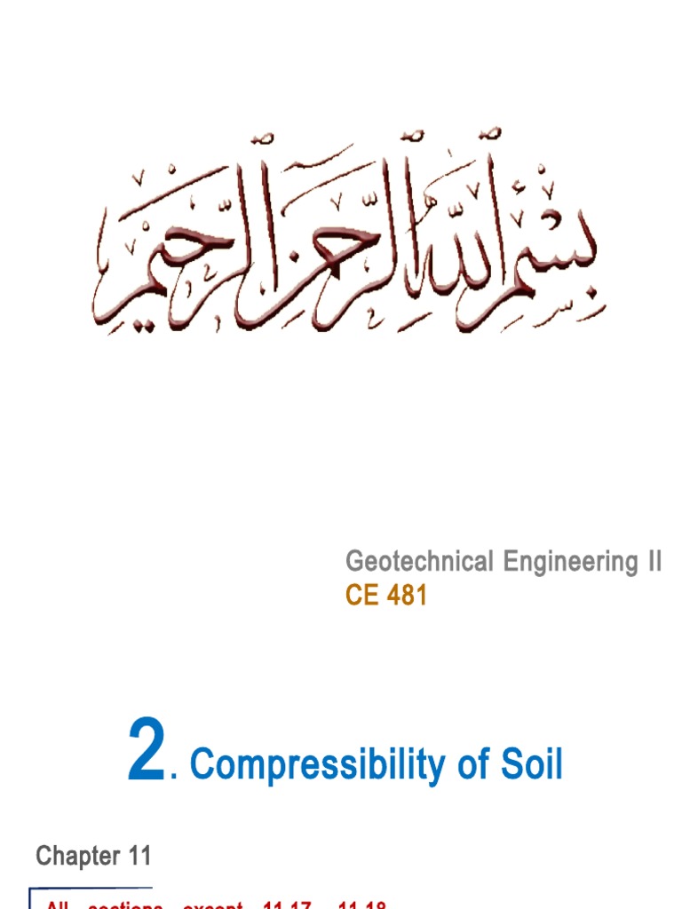 Ce 481 Compressibility Fall 37-38 4096463 | PDF | Soil Mechanics ... Ce 481 Compressibility Fall 37-38 4096463 | PDF | Soil Mechanics ...