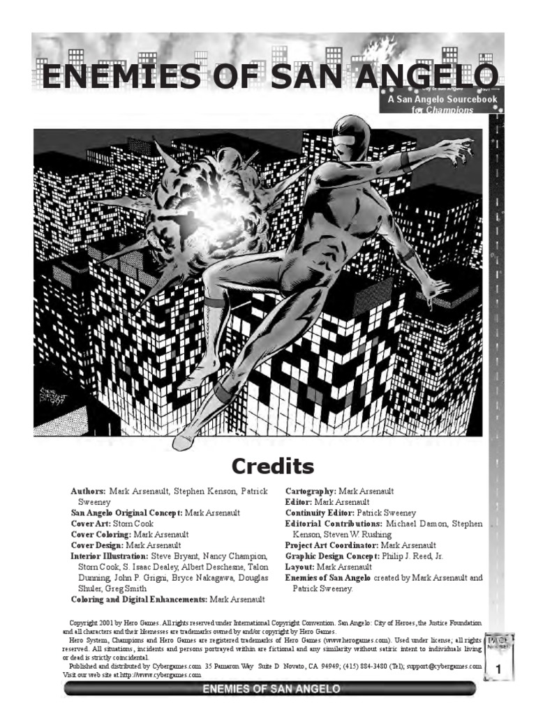Hero System 5E - Champions - Enemies of San Angelo | Download Free PDF ...