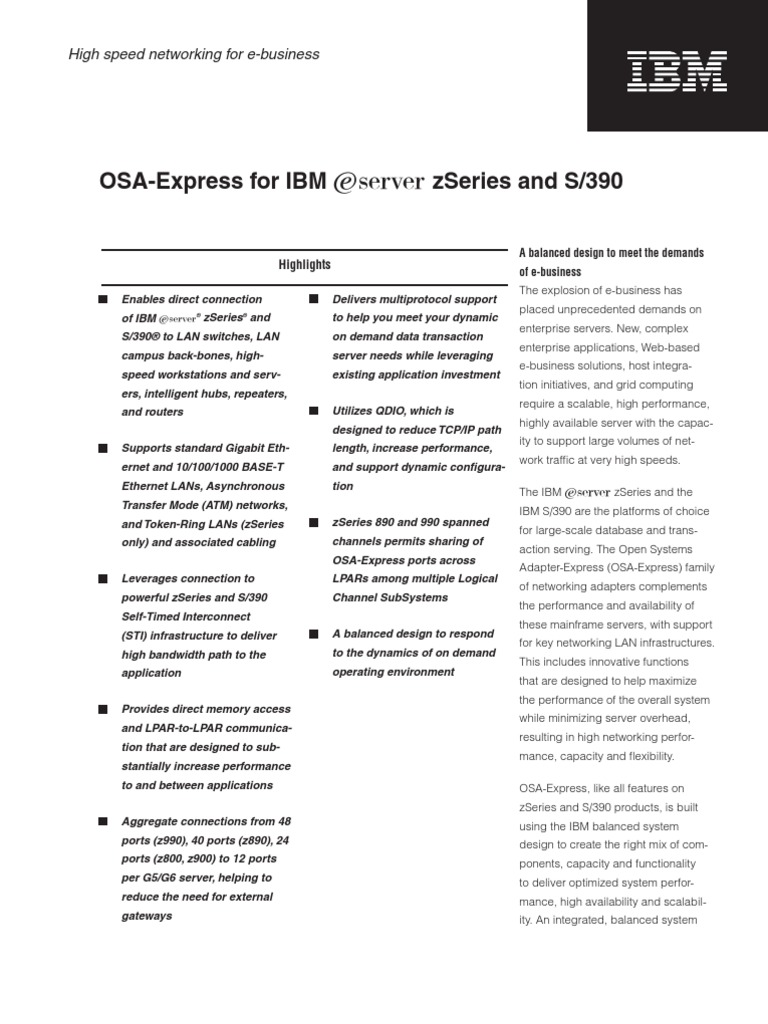 OSA Express White Paper | PDF | Ip Address | Ethernet