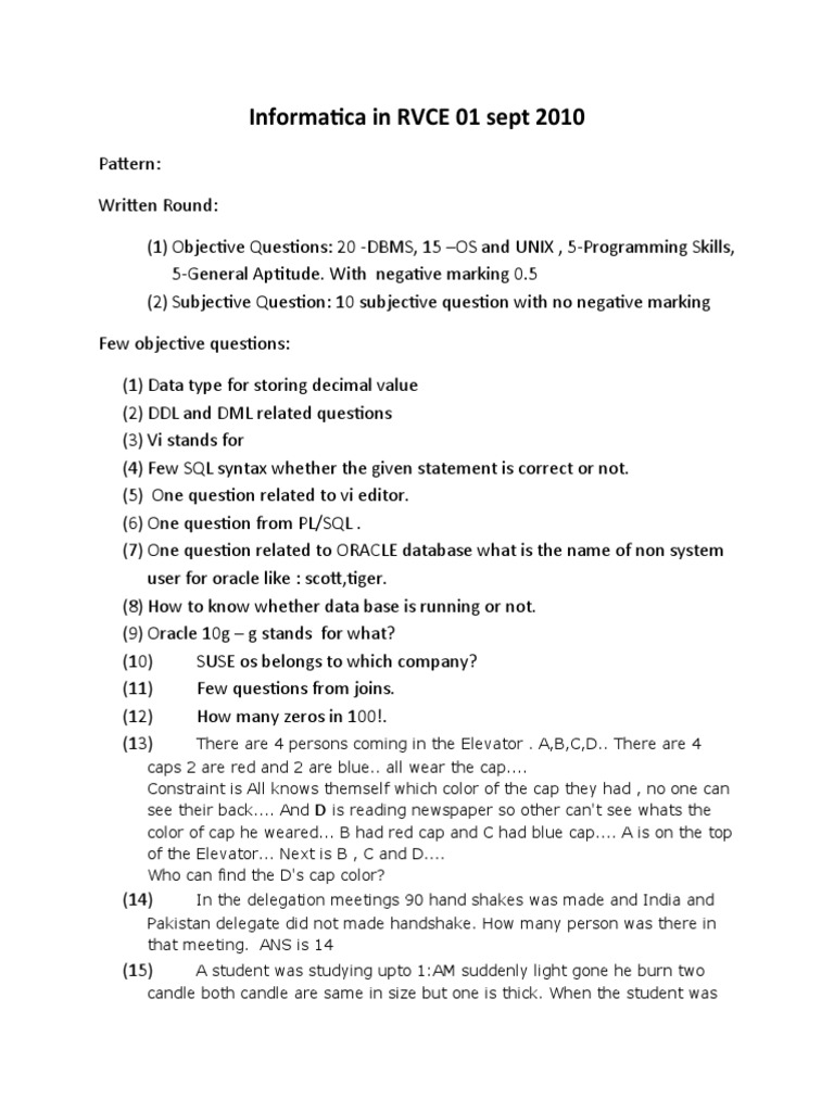 A in RVCE 01 Sept 2010 | PDF | Subroutine | Software Development