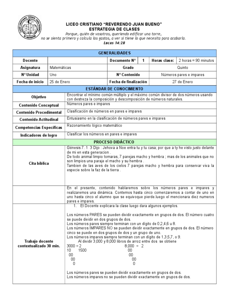 Estrategias de Matemàtica Unidad 1 Quinto Grado | PDF | Número primo ...