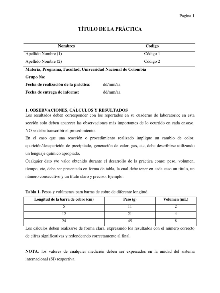 Guia para Presentacion de Informes A Mano | PDF | Bibliografía | Science