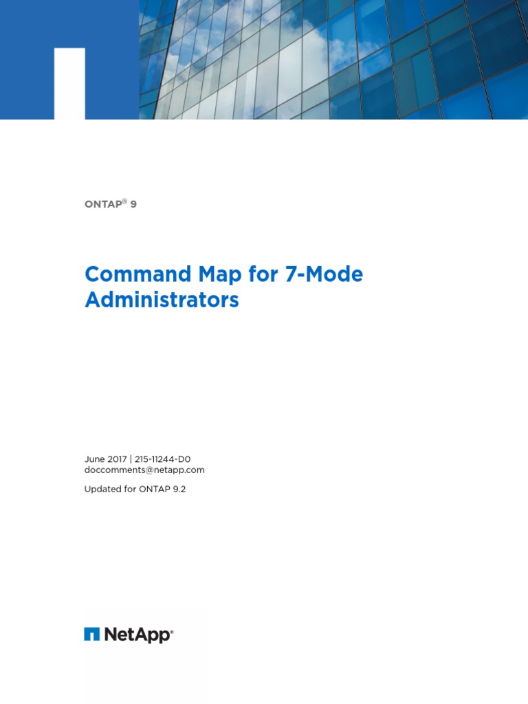 Clustered Data Ontap 90 Command Map For 7mode Pdf Computer Data Storage Server Computing 