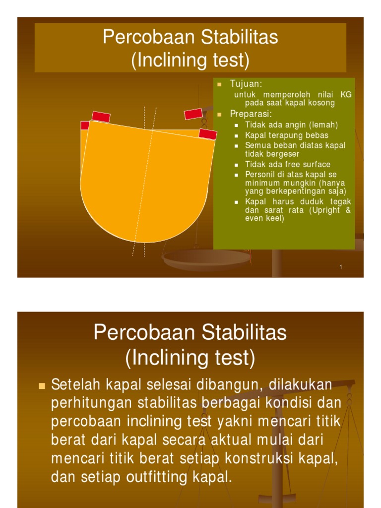 #3 Inclining Test Procedure PDF | PDF