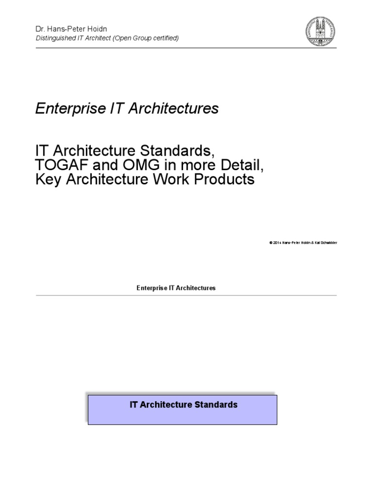 Enterprise IT Standars | PDF | Object Management Group | Unified ...