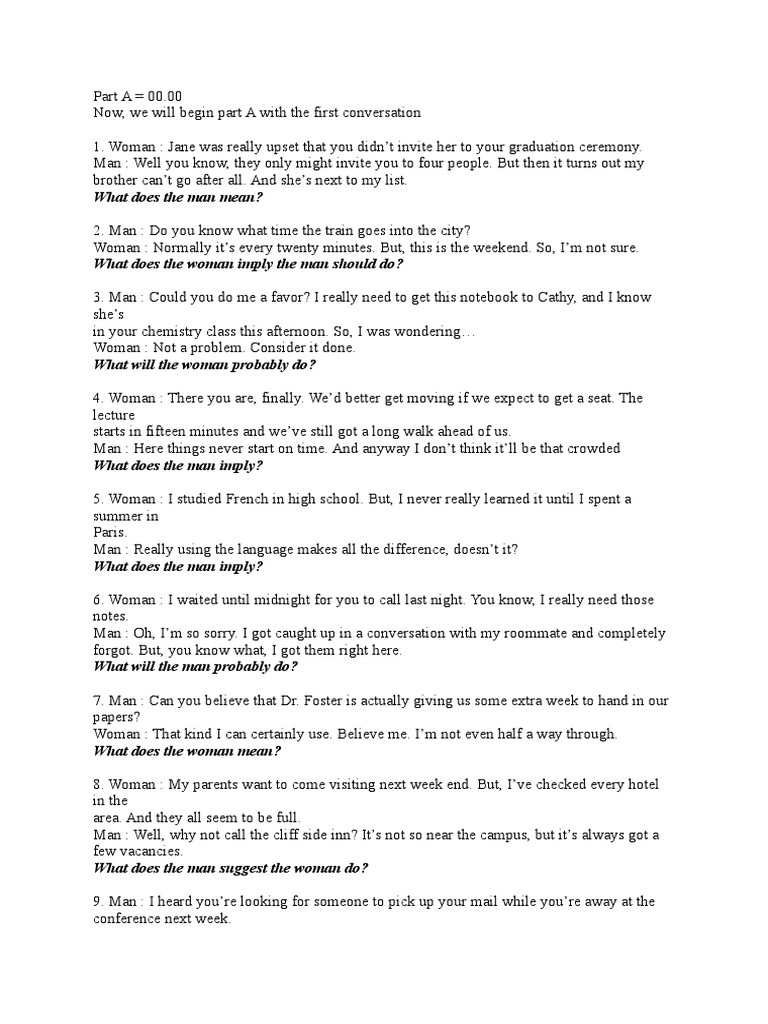 Listening Script | PDF | Cowboys | Aquifer