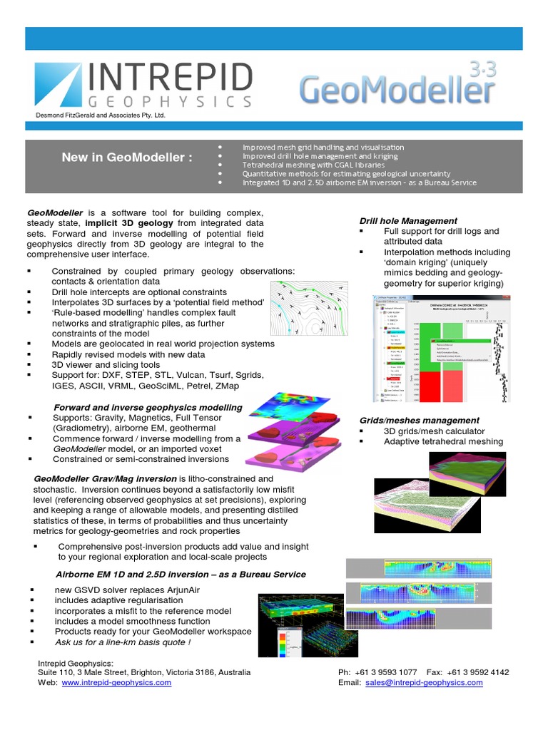 GeoModeller: Advanced 3D Geology Tools | PDF | Geology | Scientific ...