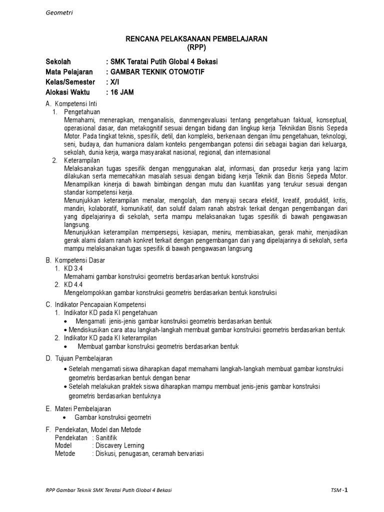 RPP GAMTEK 3.4-4.4..... Geometri | PDF