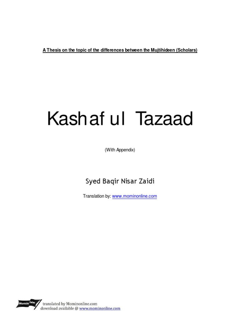 Kashaf Ul Tazaied | PDF | Hadith | Afterlife