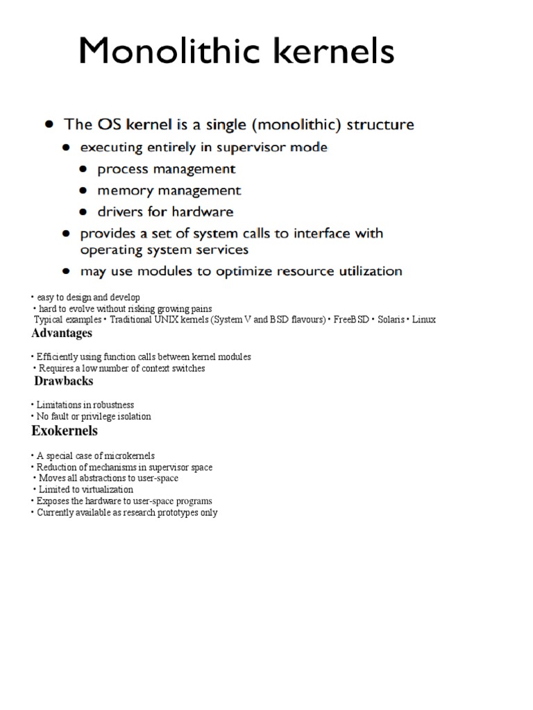 Exokernels: Advantages | PDF | Kernel (Operating System) | Computing