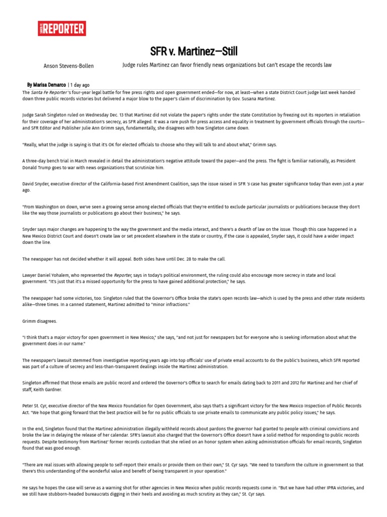 SFR V Martinez | PDF | Government | Justice