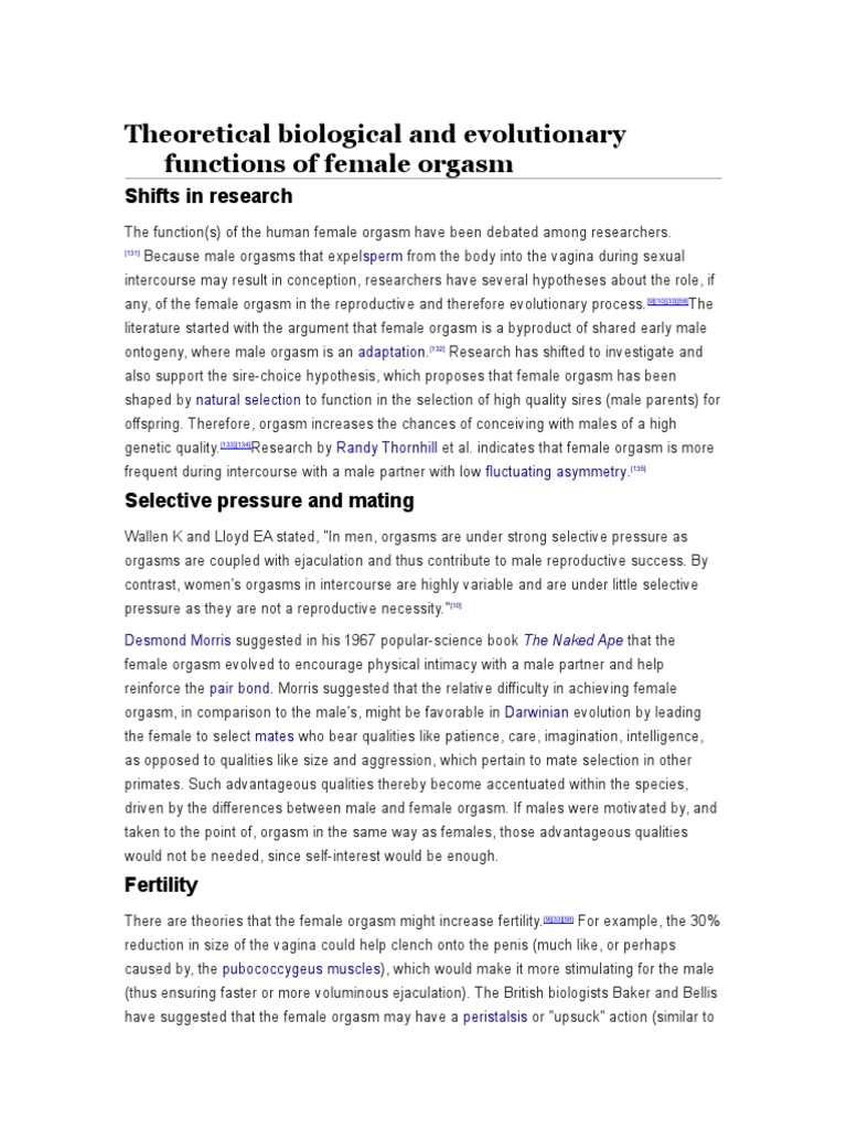 Functions of Female Orgasm | PDF | Orgasm | Clitoris