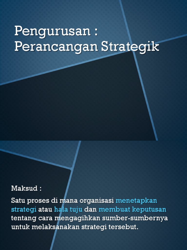 Bab 6 Pengurusan Strategik | PDF