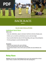 Sack Race Rules and Mechanics | PDF | Sports | Leisure