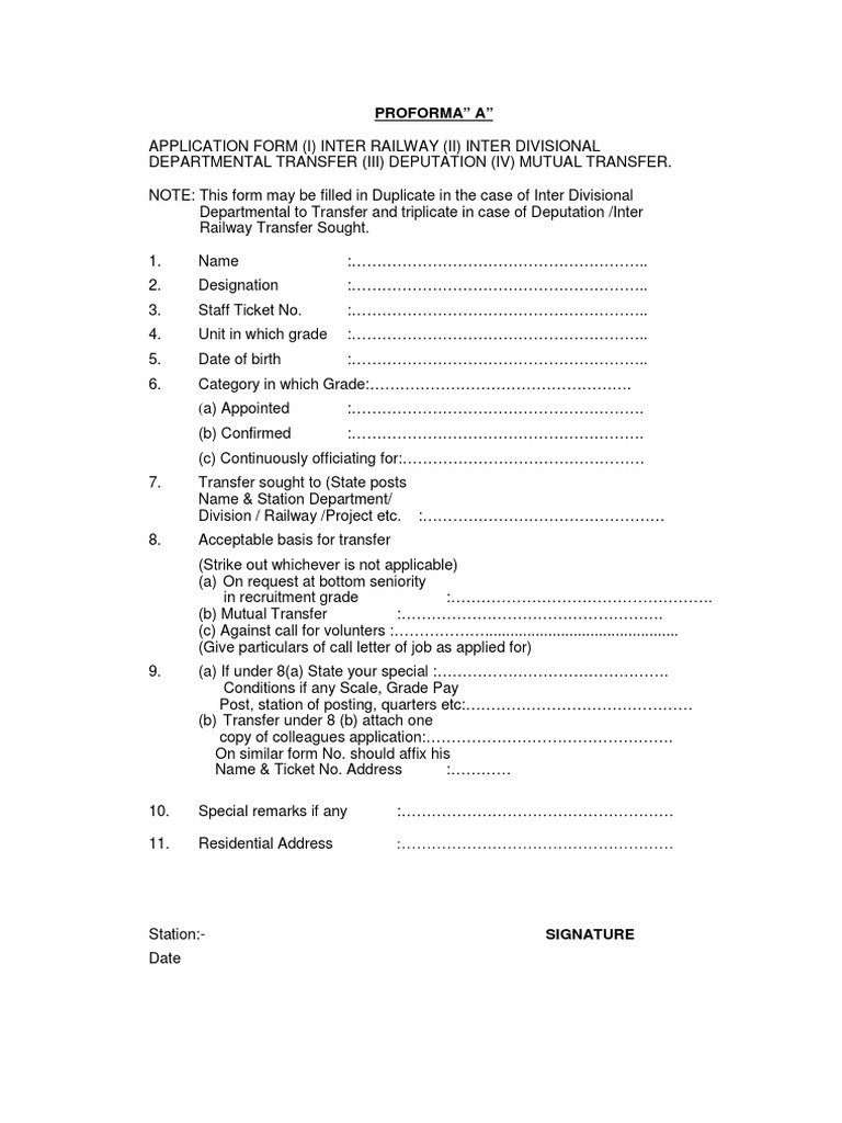 Transfer Indian Railway Mutual Transfer | Social Institutions | Society