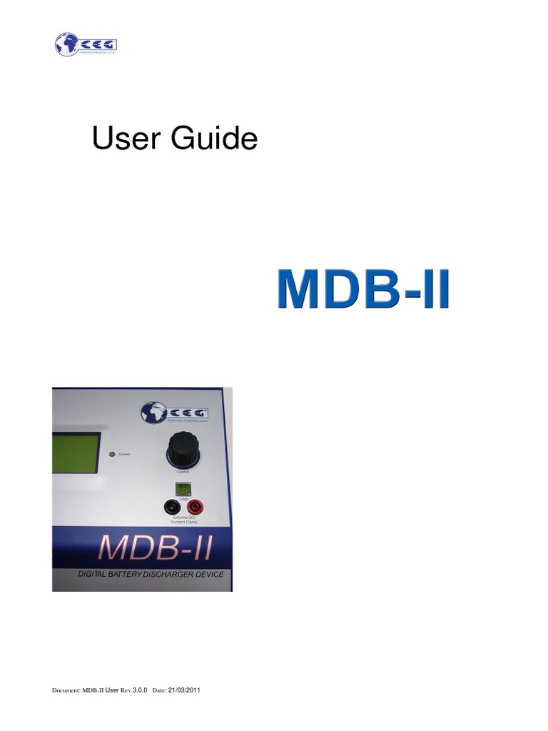 Manual For Mdb-II en (Load Bank) | PDF | Battery (Electricity ...