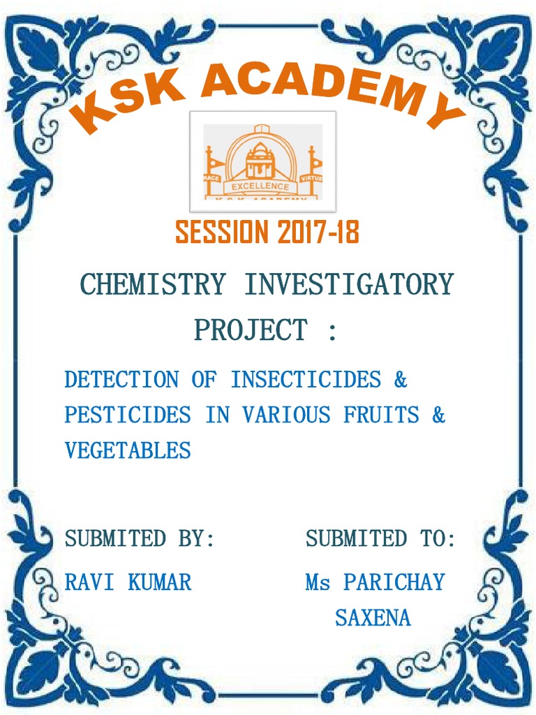 Insecticide Detection in Fruits & Vegetables | PDF | Science & Mathematics