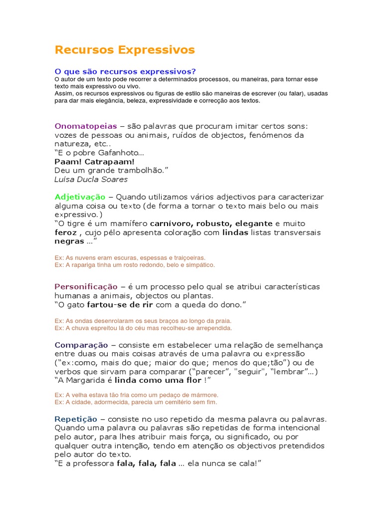 Figuras de Estilo na Escrita | PDF | Natureza