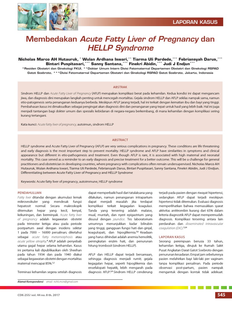 09 - 255membedakan Acute Fatty Liver of Pregnancy Dan HELLP Syndrome | PDF