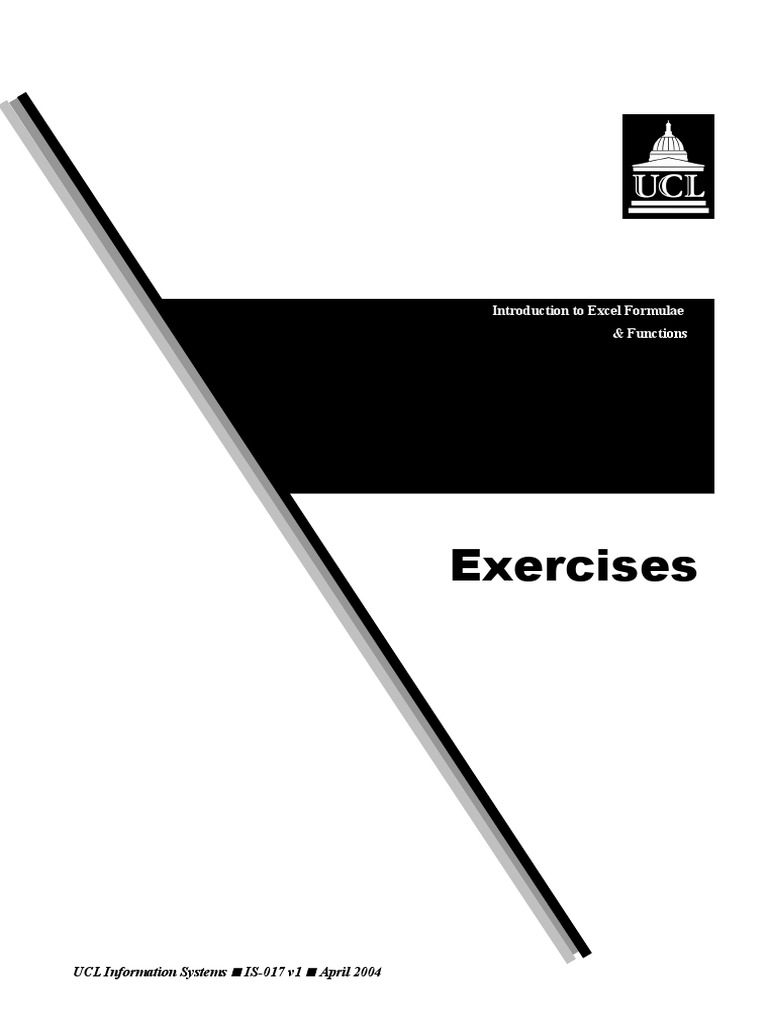 Excel Intro To F & F Exercises | PDF | Microsoft Excel | Spreadsheet
