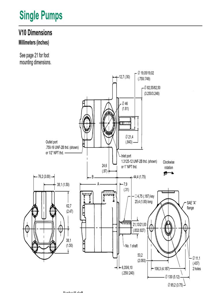 Single Pump Specifications and Dimensions | PDF | Gas Technologies ...