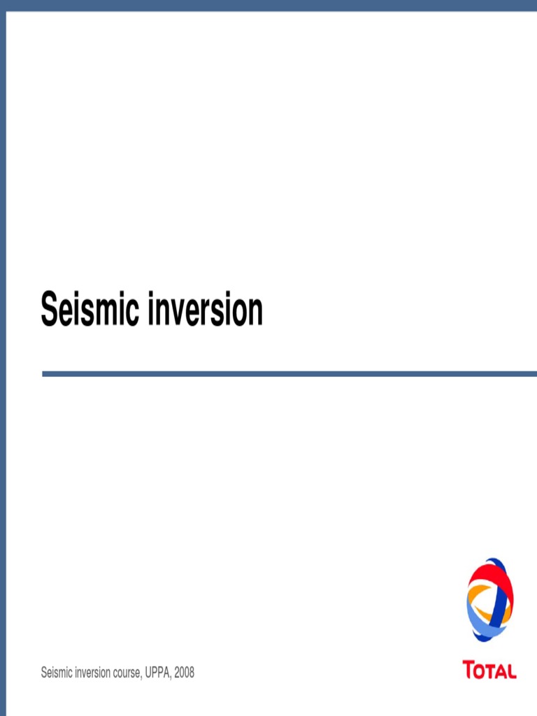 Seismic Inversion2 | PDF | Reflection Seismology | Applied And ...