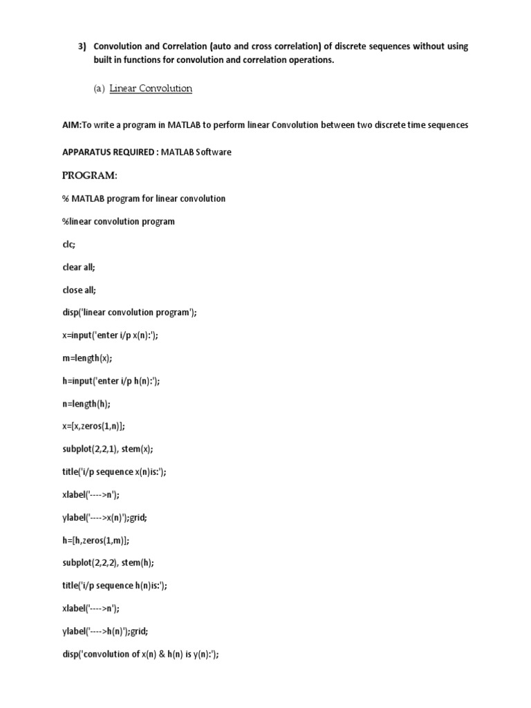 DSP Lab 3 | PDF | Convolution | Systems Theory