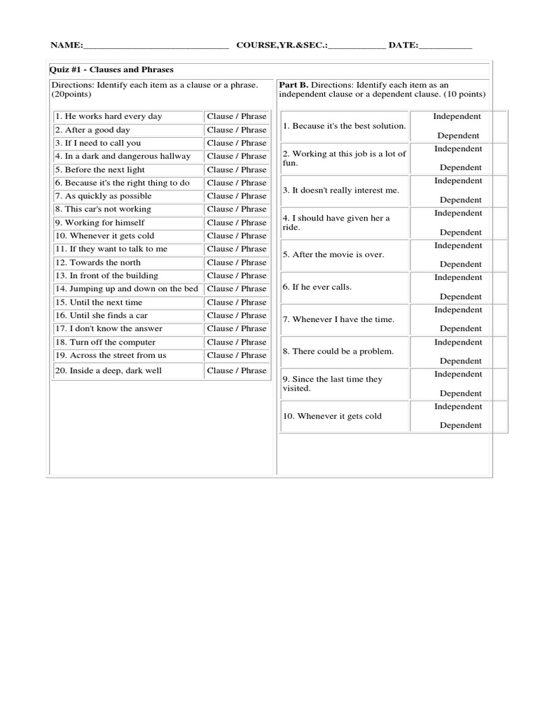 Phrases and Clauses and Sentences | PDF | Phrase | Clause
