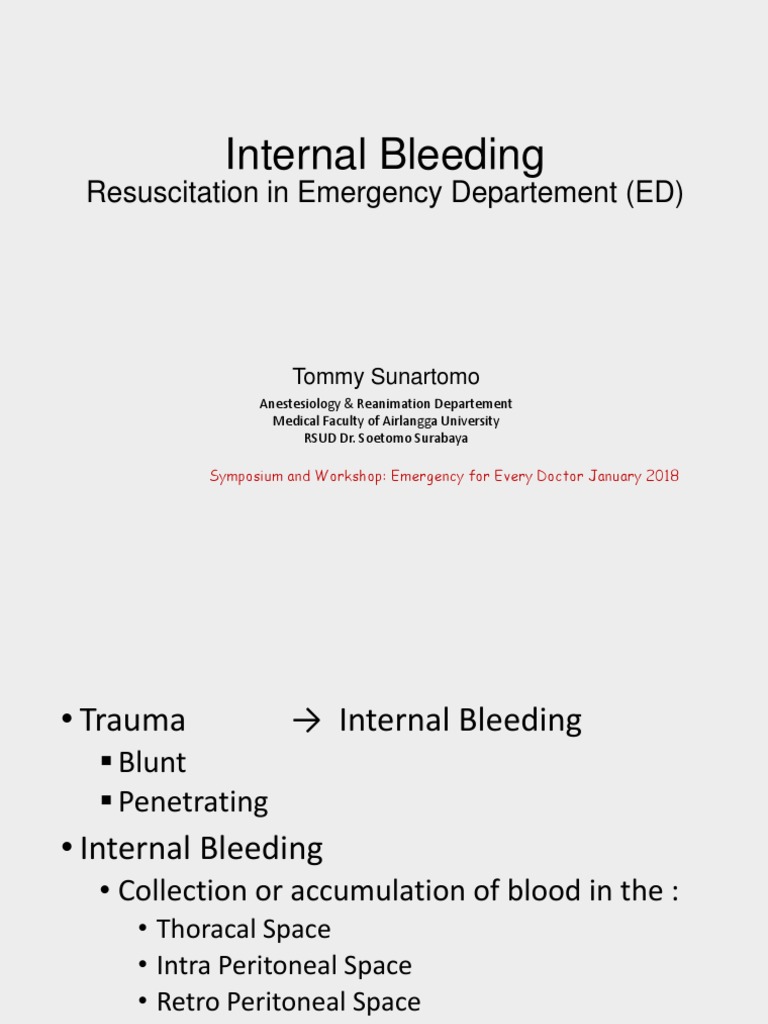 12 Internal Bleeding | PDF | Major Trauma | Bleeding