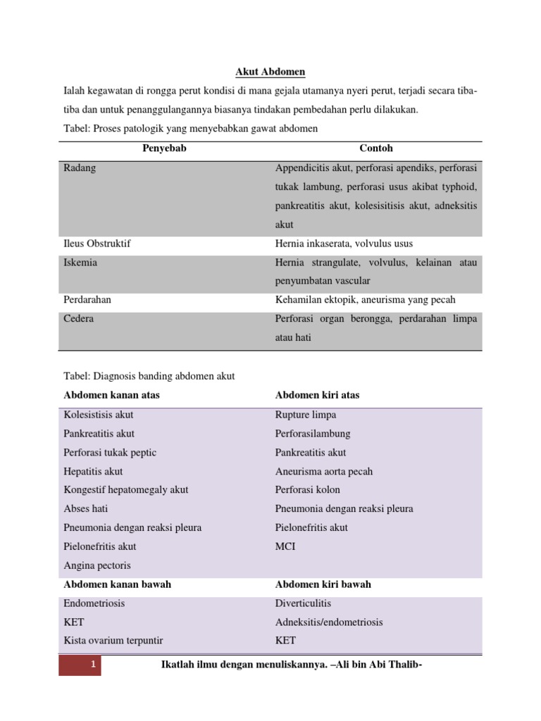 Akut Abdomen | PDF